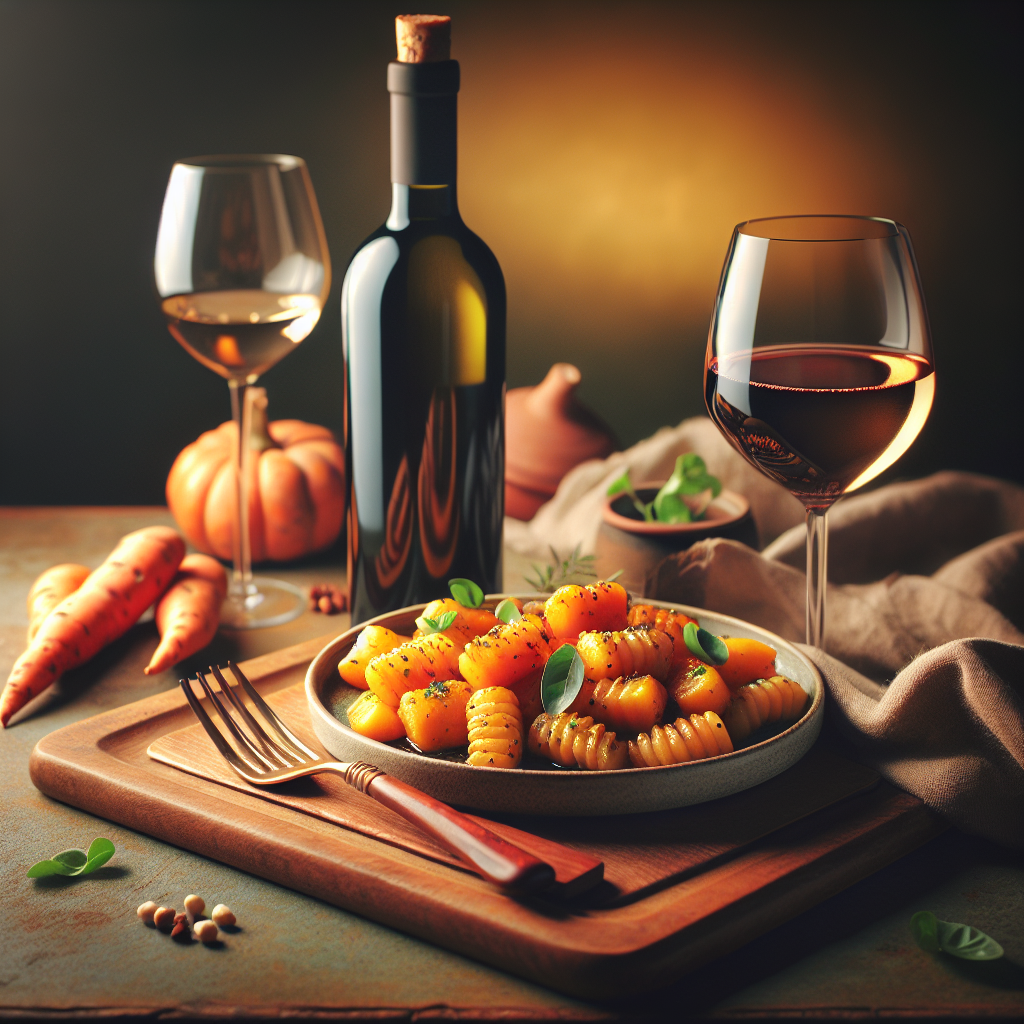 Accord mets et vins avec des gnocchis de patate douce - Winevizer